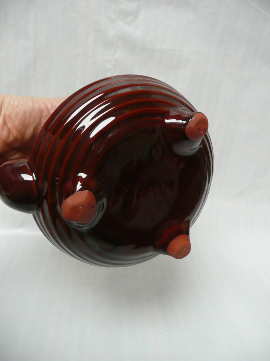 Vintage Redware Hand Painted Japanese Moriage Pattern Footed | Etsy