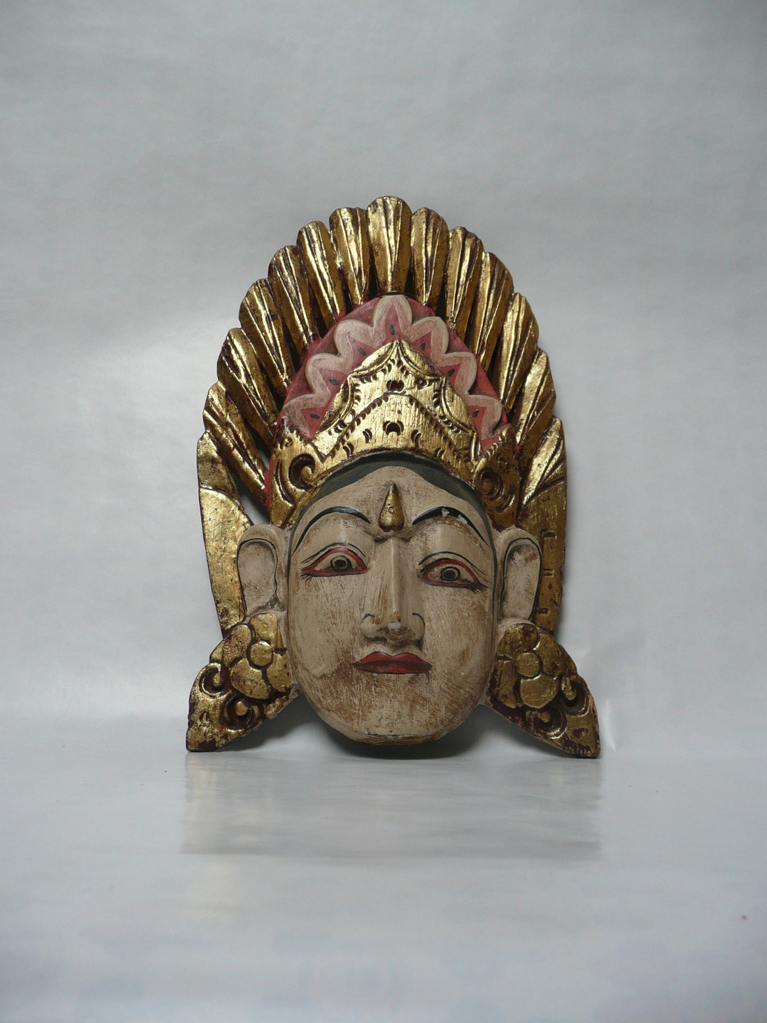 Antique Original Mask From Burma Hand Carved and Hand Painted Burmese ...