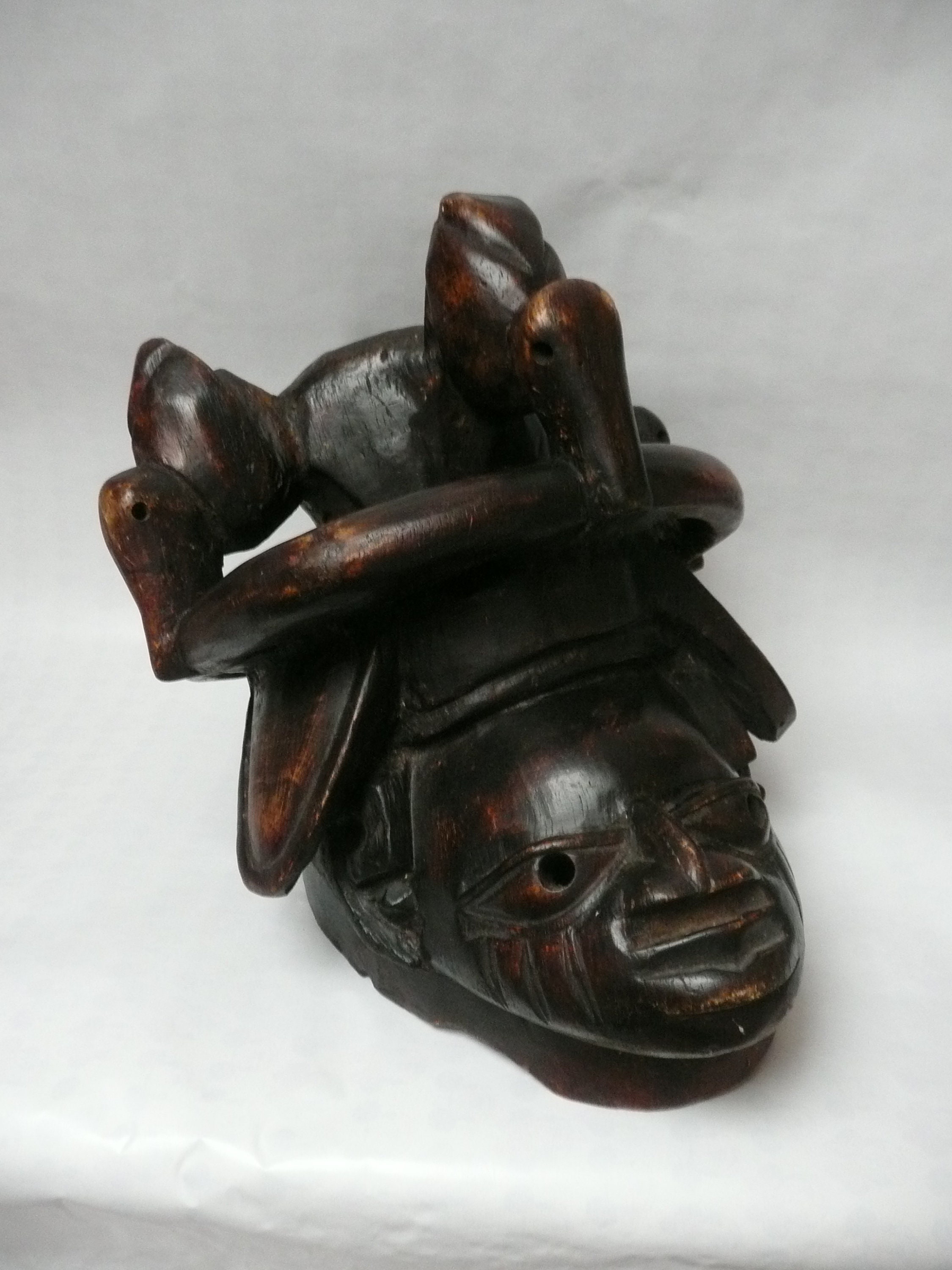 Vintage African Yoruba Gelede Helmet Type Mask Dedicated to Iya Nla ...