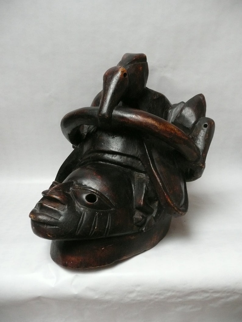 Vintage African Yoruba Gelede Helmet Type Mask Dedicated to Iya Nla ...