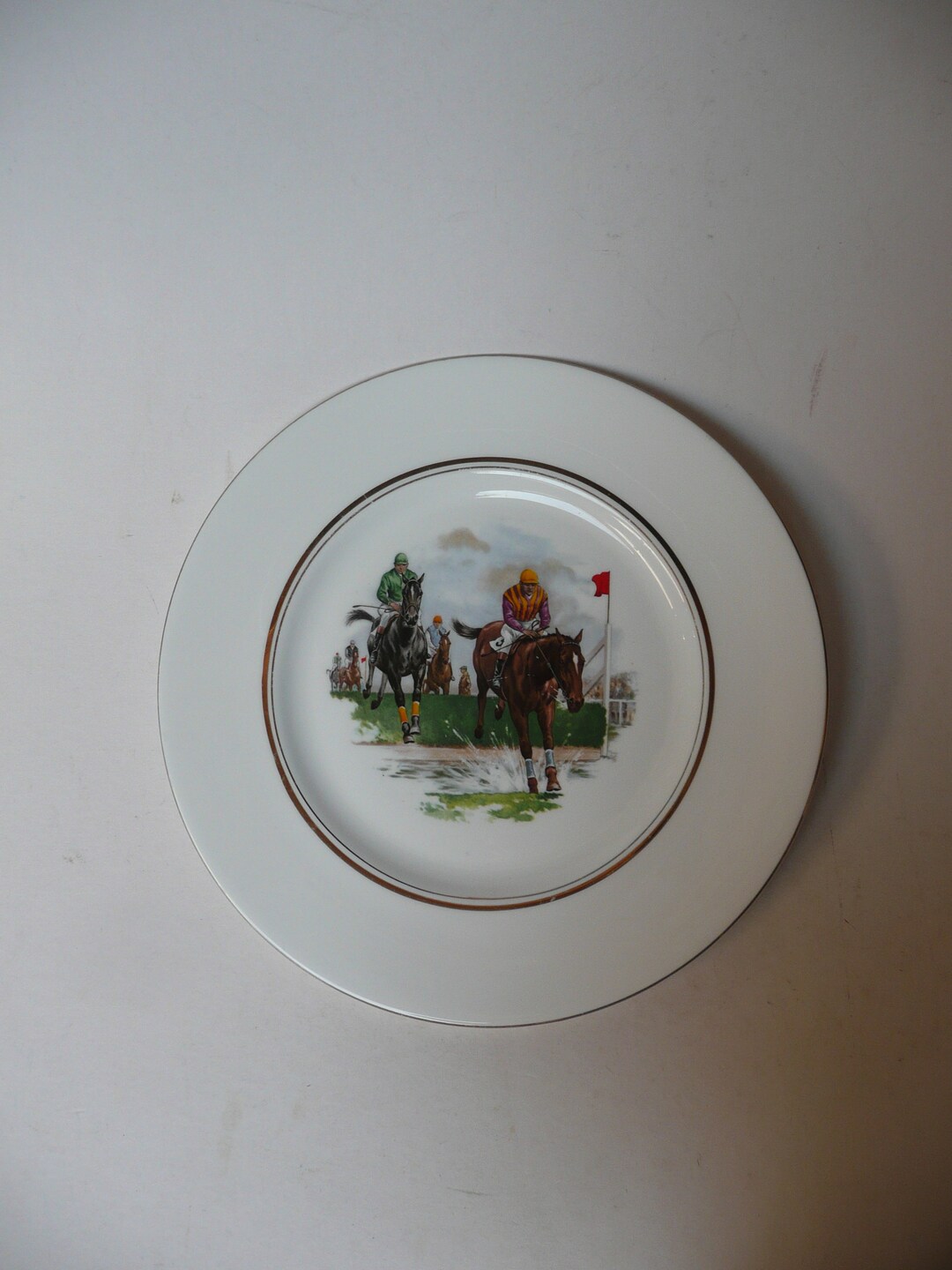 Vintage English Bone China Plate by Springfield Featuring Horseracing ...