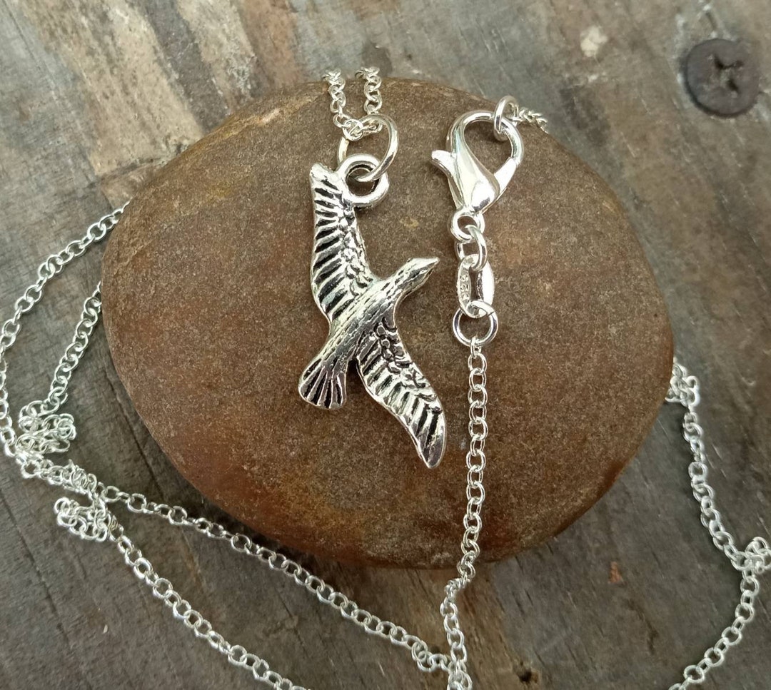 Silver Bird Necklace, Small Silver Bird Necklace, Dainty Silver Bird ...