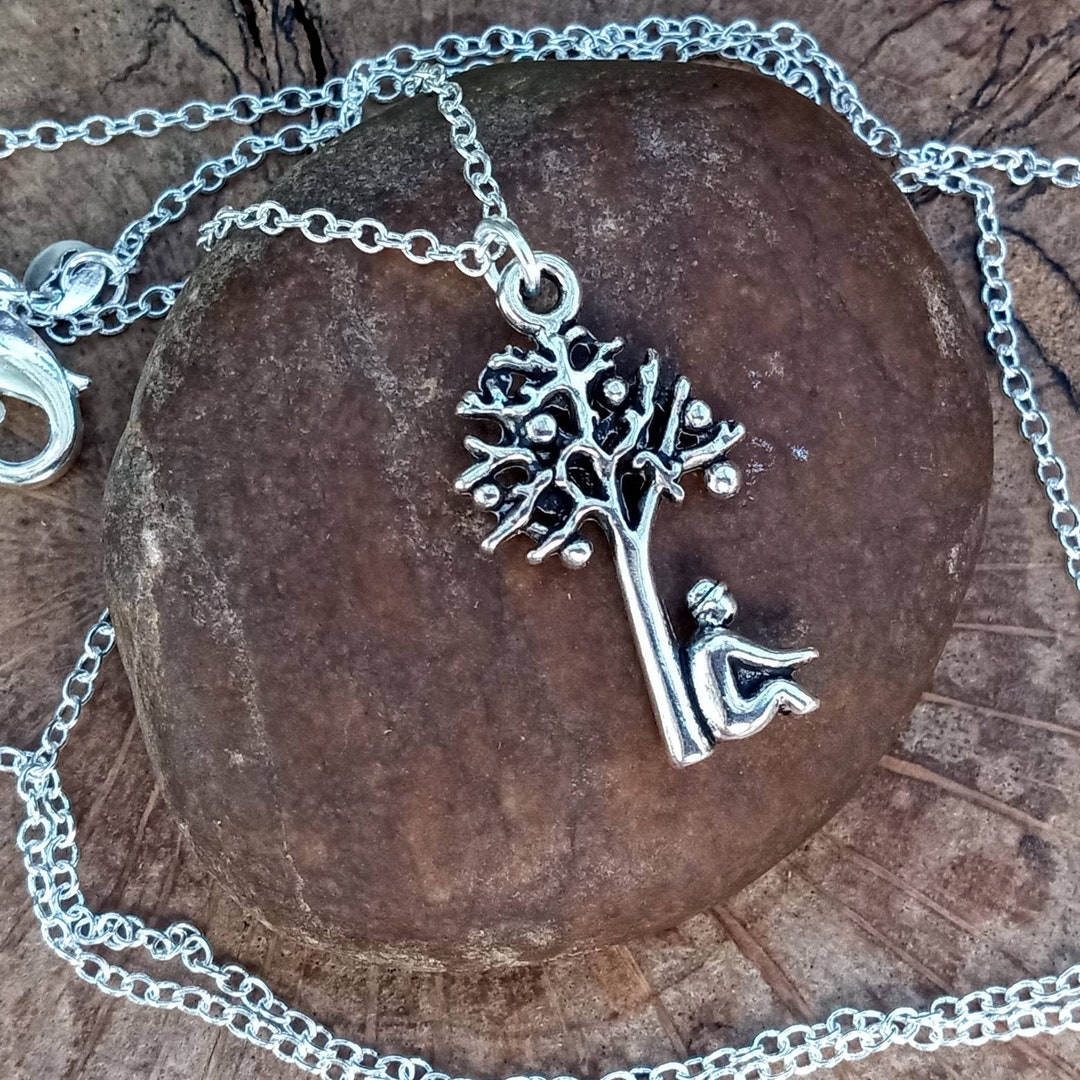 Giving Tree Necklace: Pewter Pendant, Teacher Librarian Gift - Etsy