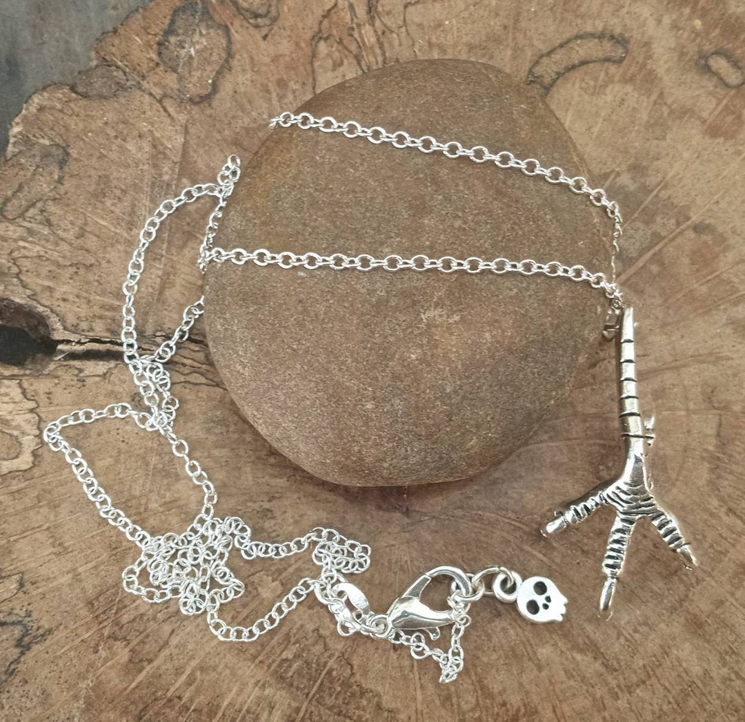 Raven Claw Pendant: Silver Bird Talon Necklace, Goth Jewelry - Etsy