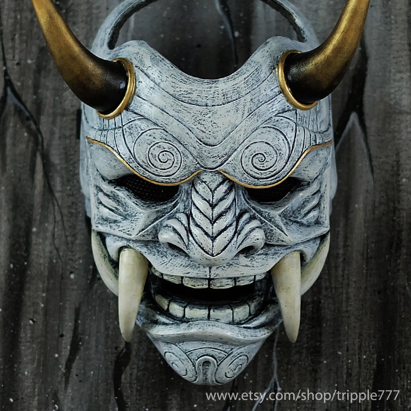 Blank Demon Mask - Etsy UK