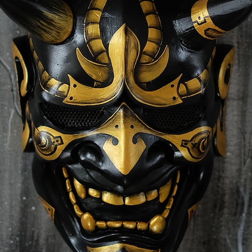 Full Face Airsoft Mask BB Gun Hannya Kabuki Oni Halloween | Etsy