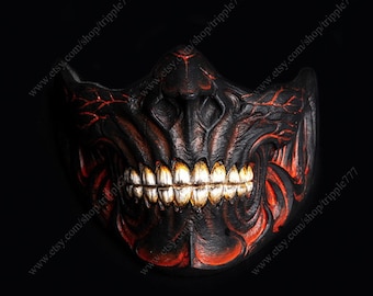 Skull Skeleton Motorcycle Mask for Rider Paintball Airsoft Gun Demon ...
