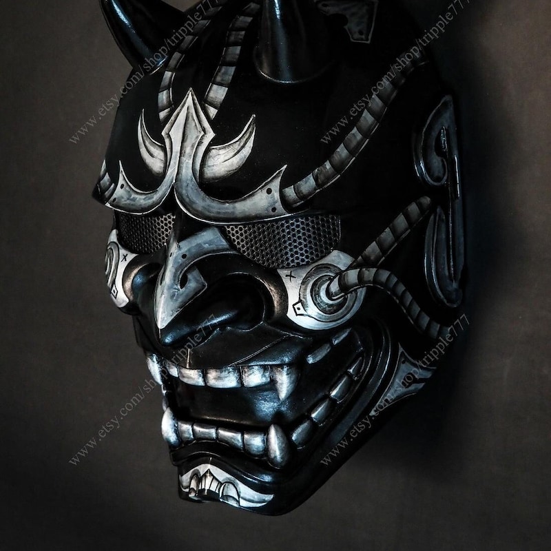 Japanese Devil Mask - Etsy UK
