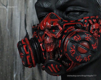 Cyberpunk Steampunk Rider Motorcycle Mask Halloween Costume | Etsy