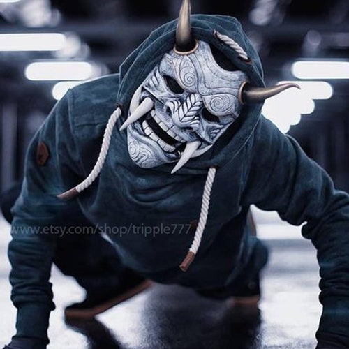 Cool Badass Face Masquerade Mask for Men Samurai Assassin - Etsy