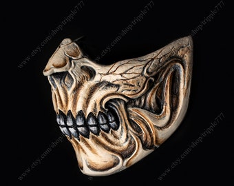 Skull Skeleton Motorcycle Mask for Rider Paintball Airsoft Gun | Etsy