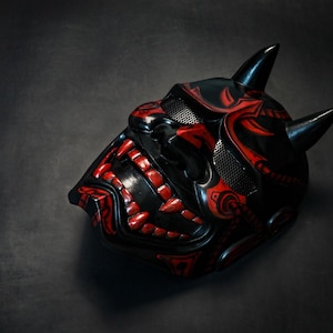 Japanese Hannya Airsoft Mask Samurai Oni Kabuki Noh Evil Demon Devil ...