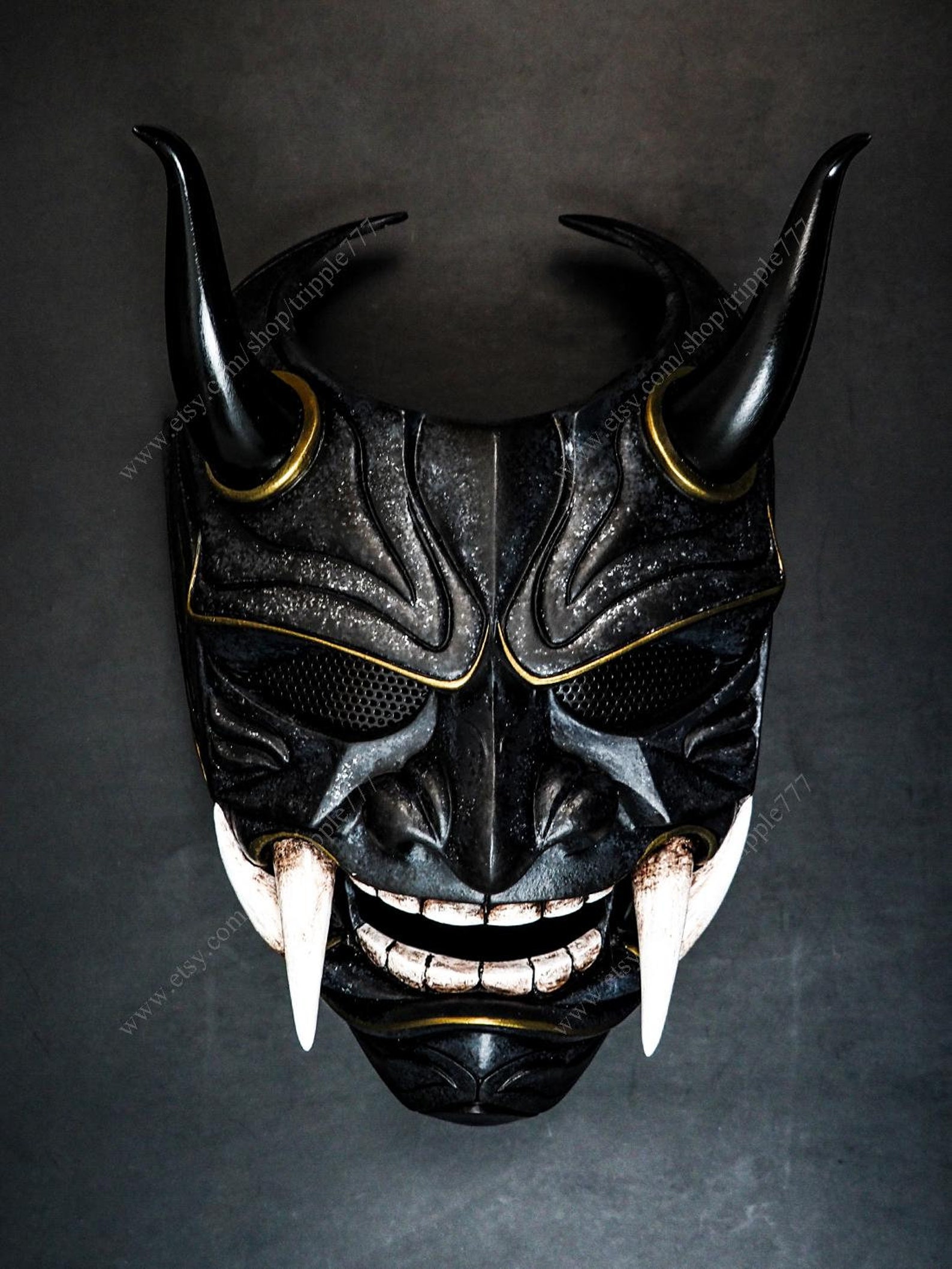 Oni Samurai Airsoft Mask, Halloween Costume BB Gun Assassin Demon ...