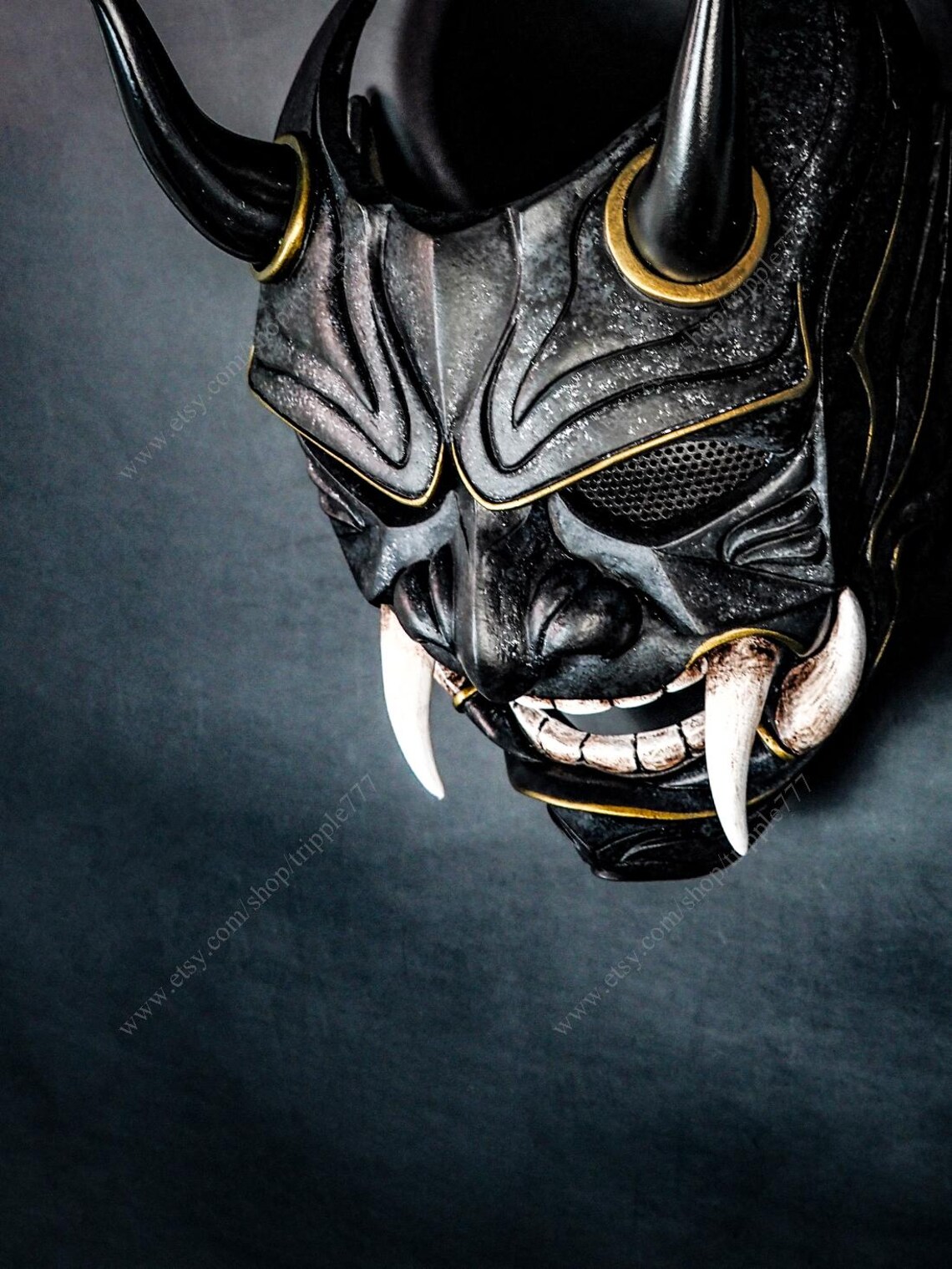 Oni Samurai Airsoft Mask, Halloween Costume BB Gun Assassin Demon ...