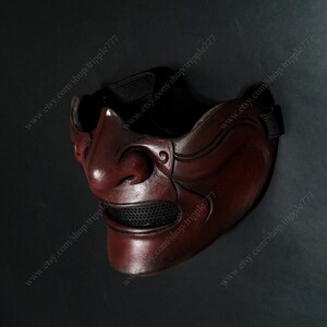 Half Cover Knight Samurai Mask, Airsoft Mask, Halloween Costume Cosplay ...