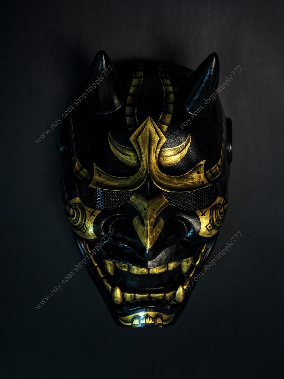 Japanese Hannya Airsoft Mask Samurai Oni Kabuki Noh Evil Demon Devil ...