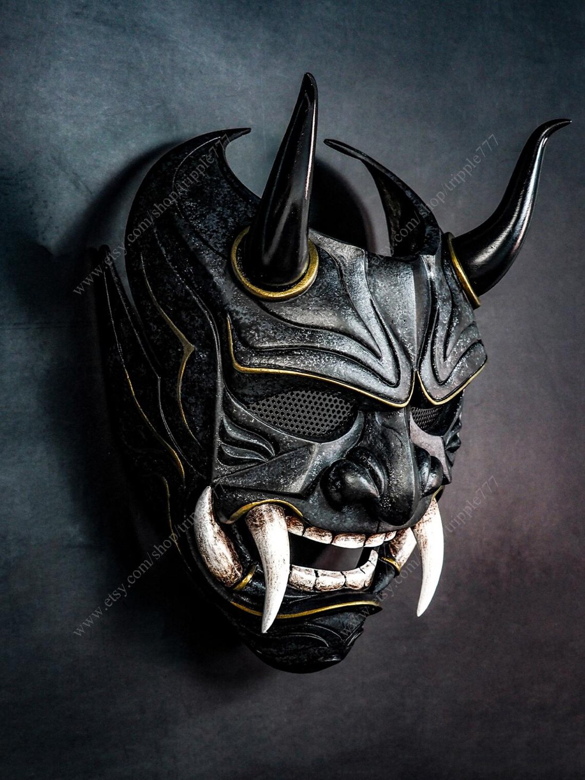 Oni Samurai Airsoft Mask, Halloween Costume BB Gun Assassin Demon ...