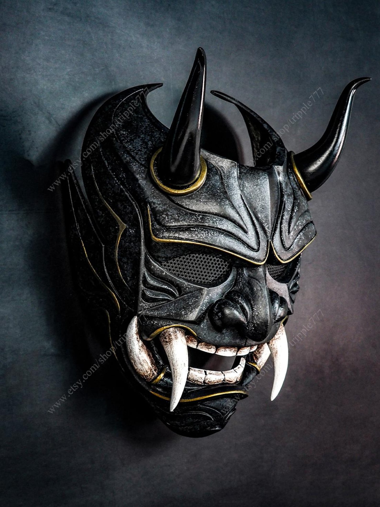 Oni Samurai Airsoft Mask, Halloween Costume BB Gun Assassin Demon ...