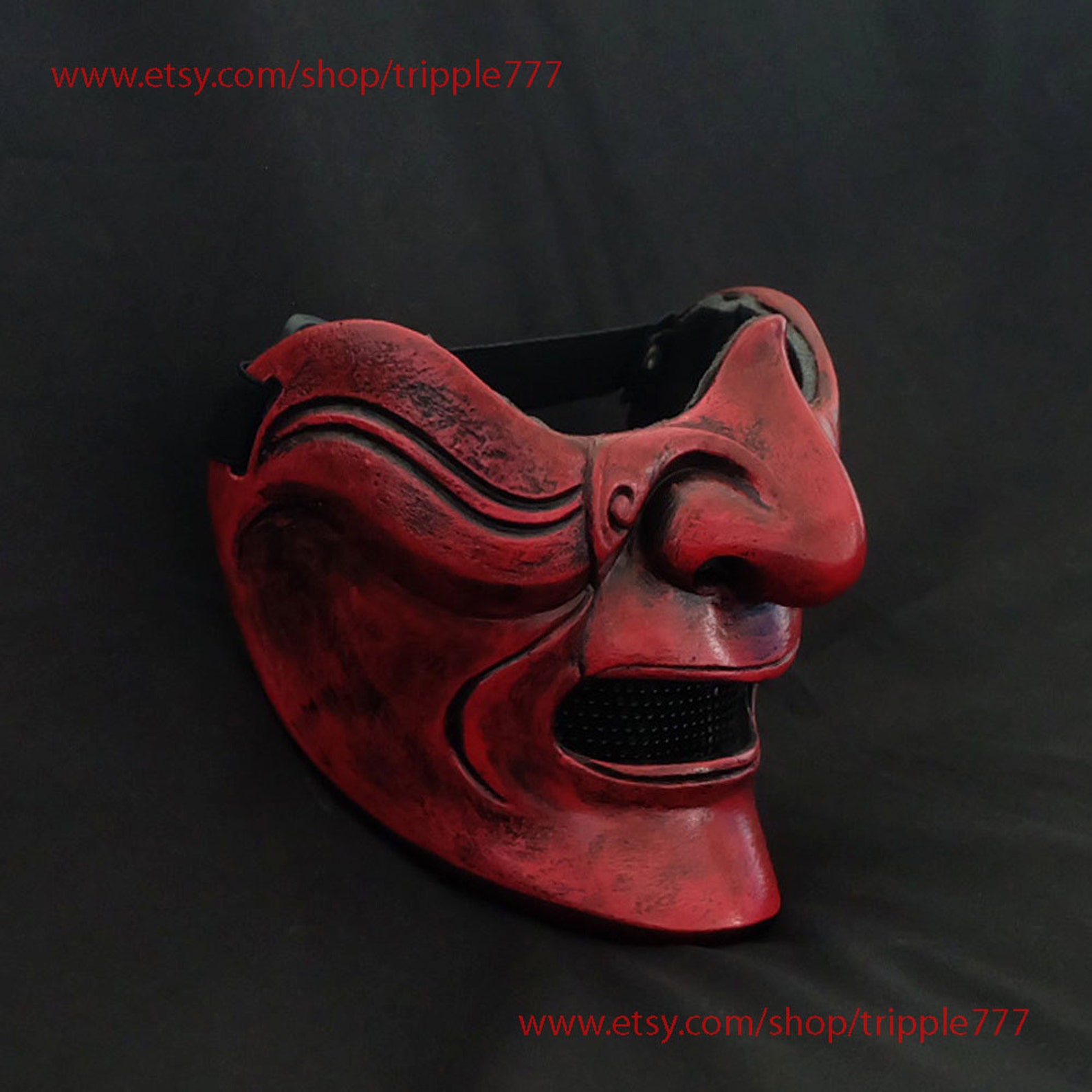 Half Cover Knight Samurai Mask Airsoft Mask Halloween - Etsy