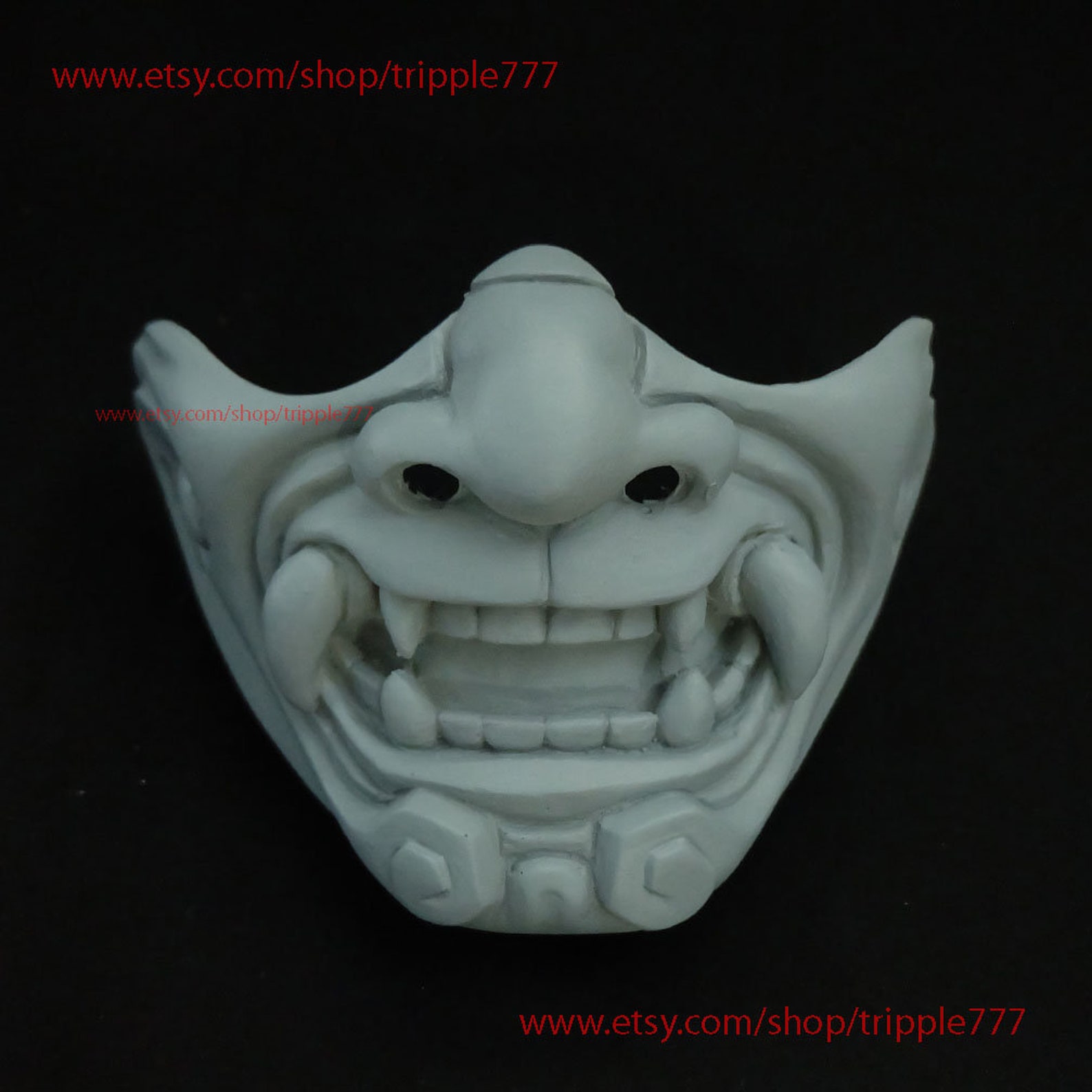 Half Face Airsoft Paintball Motorcycle Mask, Cool Badass Evil Demon ...