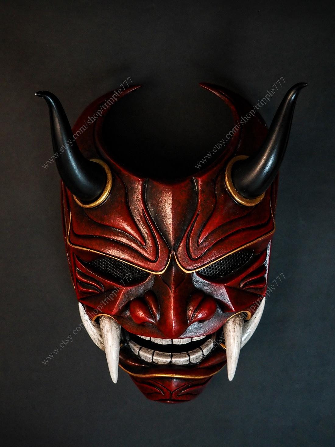 Samurai Assassin Demon Oni BB Gun Airsoft Mask, Halloween Costume ...