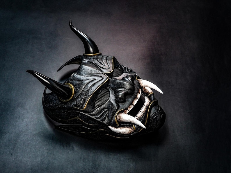 Oni Samurai Airsoft Mask, Halloween Costume BB Gun Assassin Demon ...