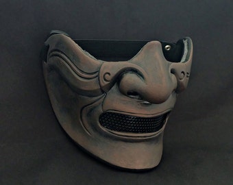 Half Knight Warrior Samurai Mask BB Gun Airsoft Mask | Etsy