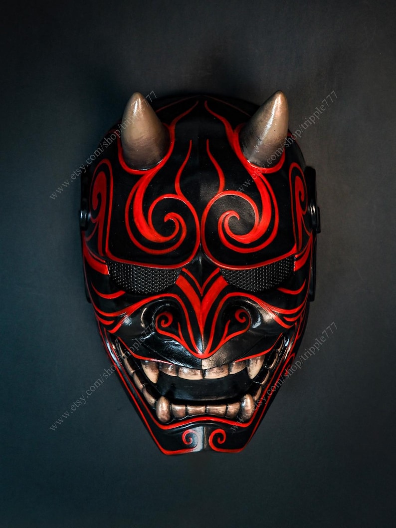 Japanese Hannya Airsoft Mask Samurai Oni Kabuki Noh Evil Demon Devil ...