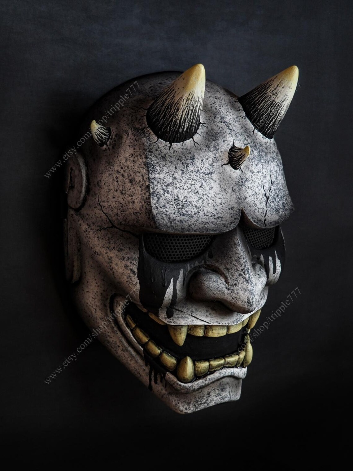 Japanese Hannya Airsoft Mask Samurai Oni Kabuki Noh Evil Demon Devil ...