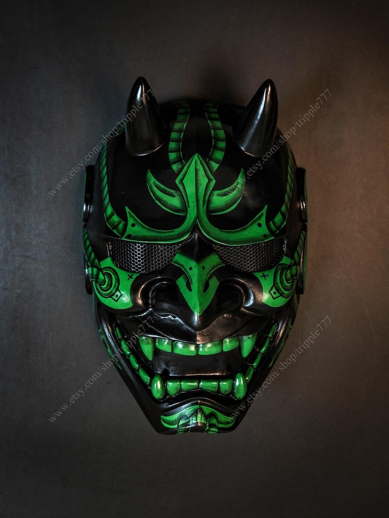 Japanese Hannya Airsoft Mask Samurai Oni Kabuki Noh Evil Demon Devil ...