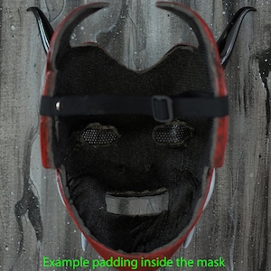 Cool Badass Face Masquerade Mask for Men, Samurai Assassin Scary Oni ...