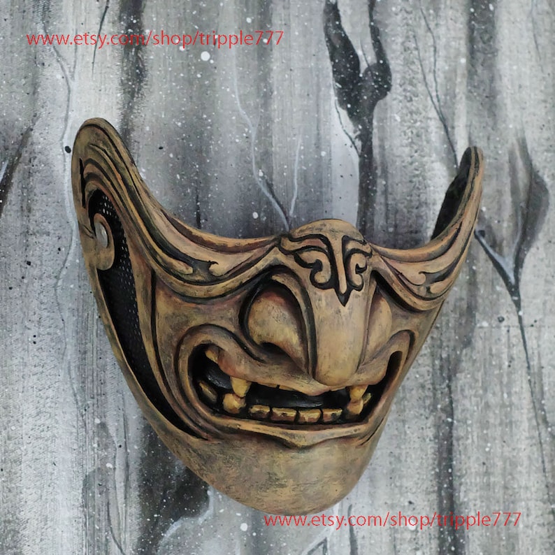 Samurai Mask Mempo Menpo Armor Sword Suit for Shogun Bushido - Etsy