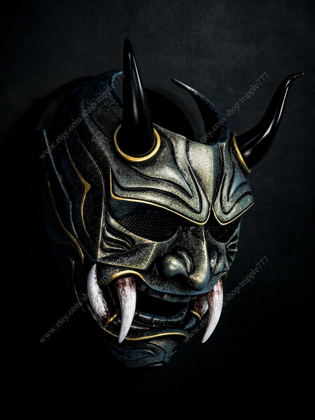 Oni Samurai Airsoft Mask, Halloween Costume BB Gun Assassin Demon ...