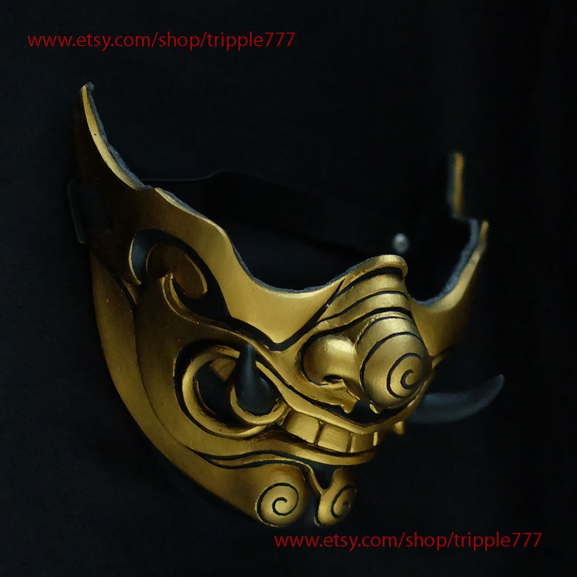 Half Face Airsoft Paintball Mask BB Gun Warrior Evil Demon | Etsy