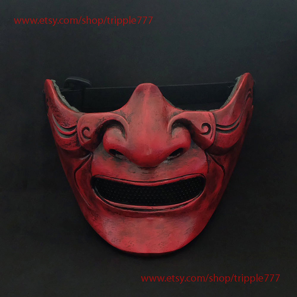 Half Cover Knight Samurai Mask Airsoft Mask Halloween | Etsy