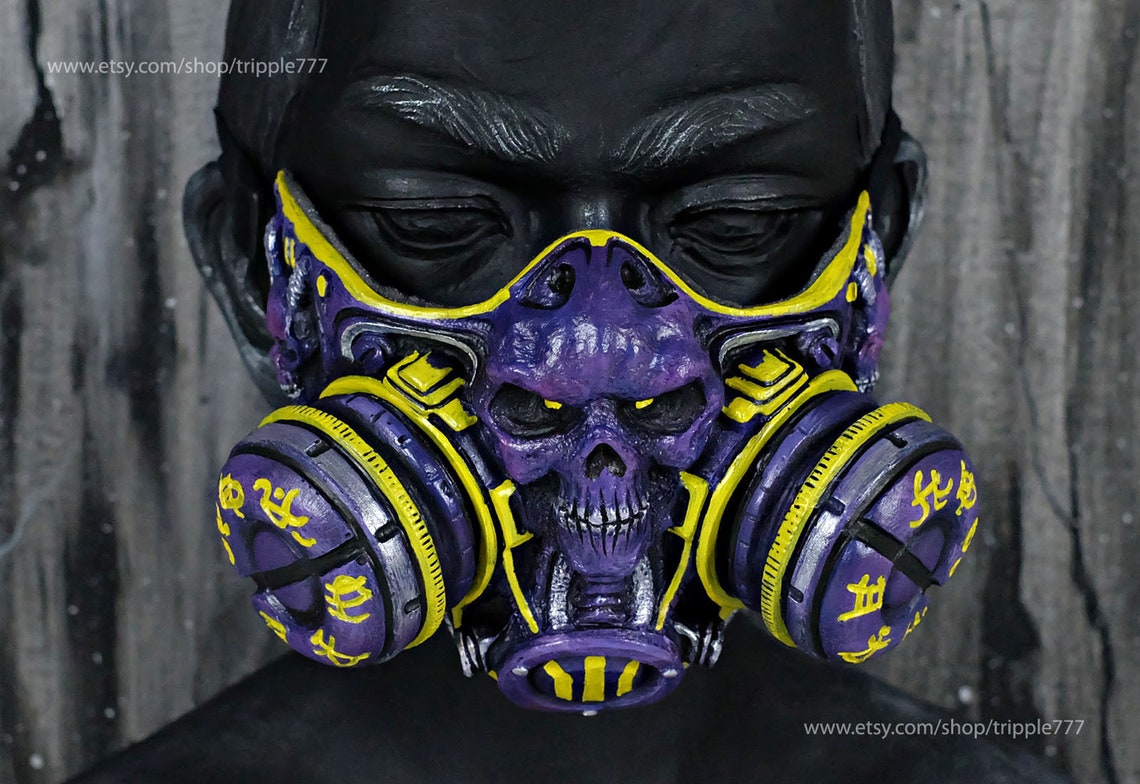 Cyberpunk Steampunk Rider Motorcycle Mask Halloween Costume Gas Cosplay ...