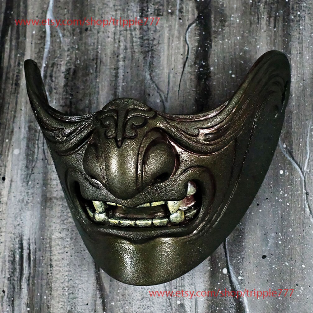 Samurai Mask Mempo Menpo Armor Sword Suit for Cosplay Costume | Etsy