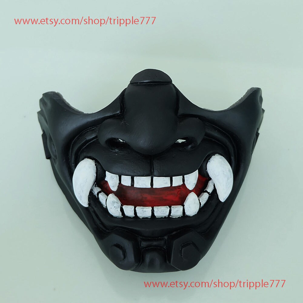 Half Cover Knight Samurai Mask, Airsoft Mask, Halloween Costume Cosplay ...