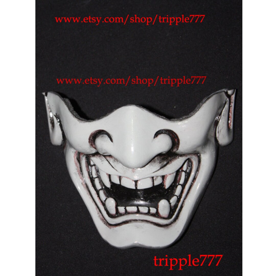 Hannya Mask Japanese Noh Kabuki Samurai Mempo Evil Demon Oni Ninja ...