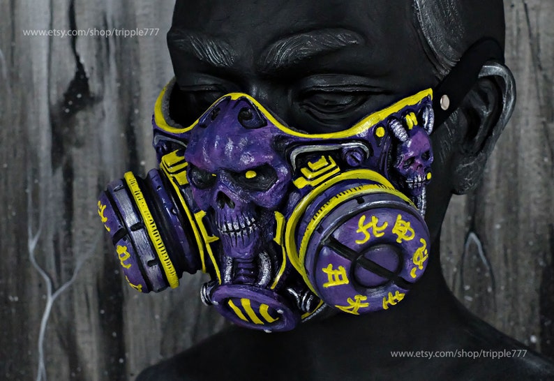 Cyberpunk Steampunk Rider Motorcycle Mask Halloween Costume - Etsy