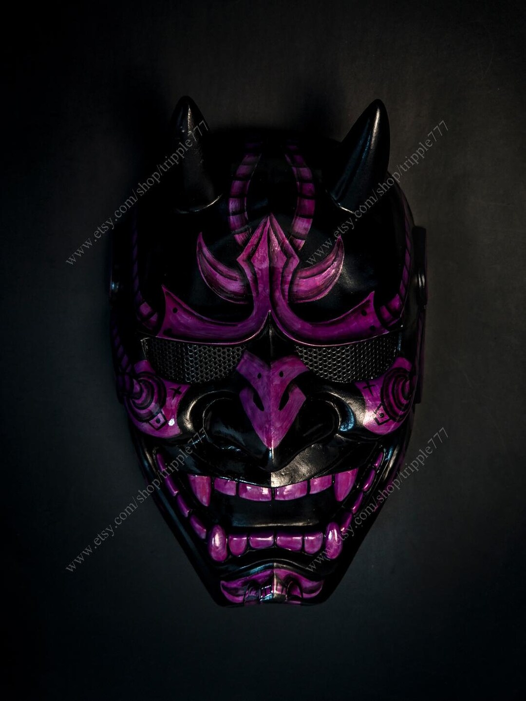 Japanese Hannya Airsoft Mask Samurai Oni Kabuki Noh Evil Demon Devil ...