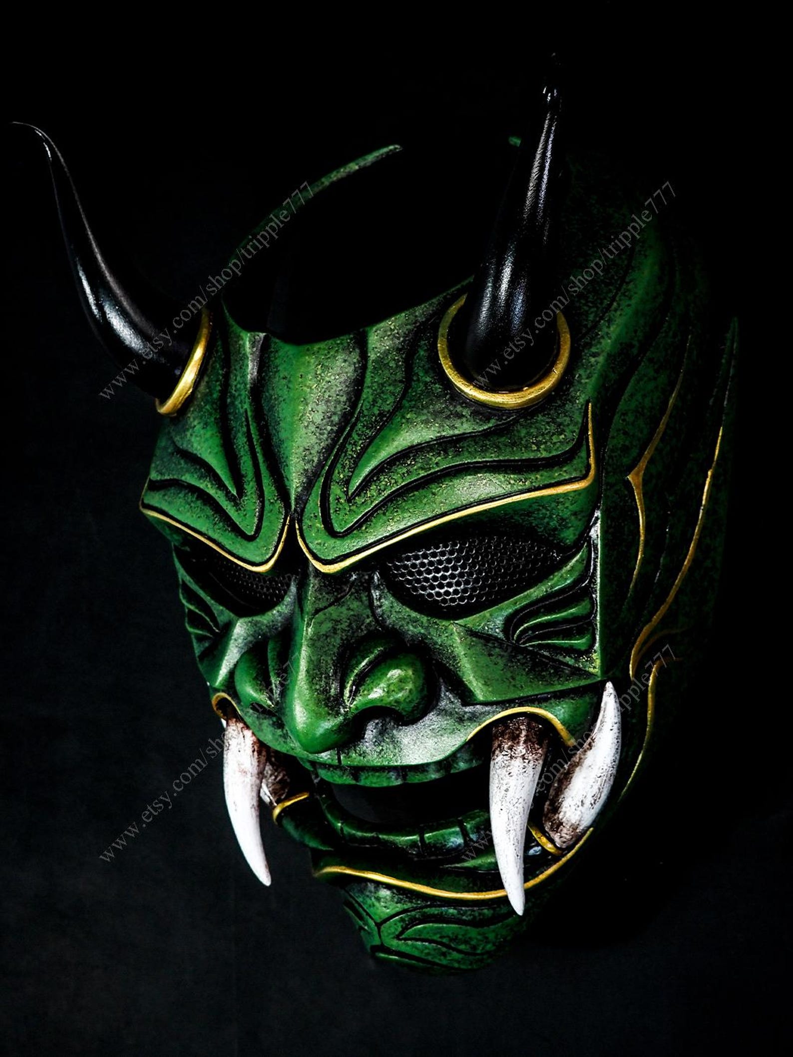Samurai Oni Airsoft Mask, Halloween Costume BB Gun Assassin Demon ...