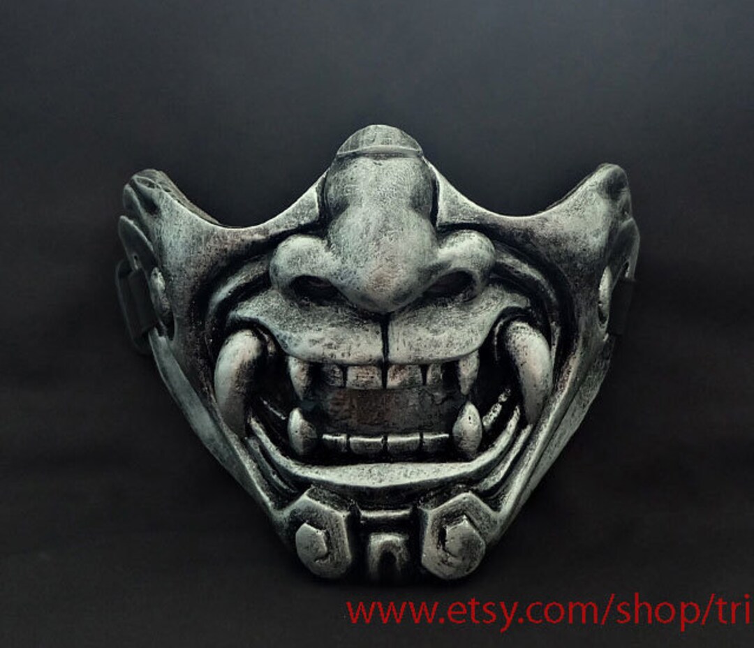 Half Cover Knight Samurai Mask, Airsoft Mask, Halloween Costume Cosplay ...