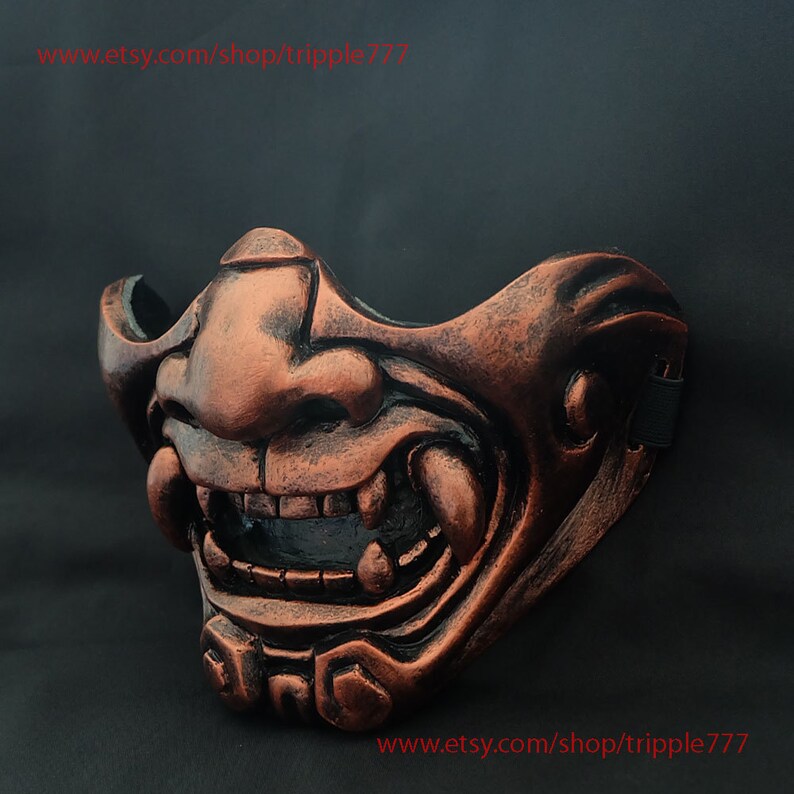 Máscara de caballero samurái de media portada máscara de - Etsy España