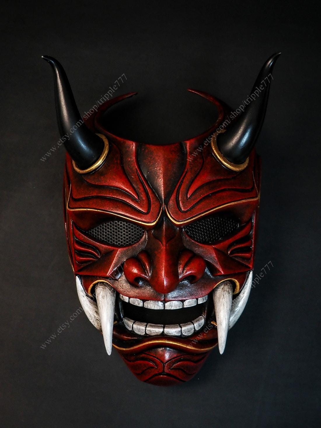 Samurai Assassin Demon Oni BB Gun Airsoft Mask, Halloween Costume ...