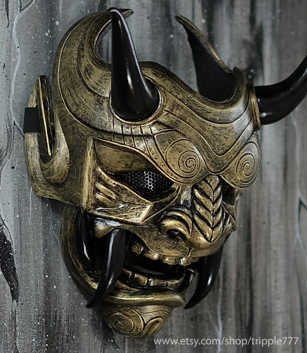 Samurai Assassin Demon Oni BB Gun Airsoft Mask, Halloween Costume ...