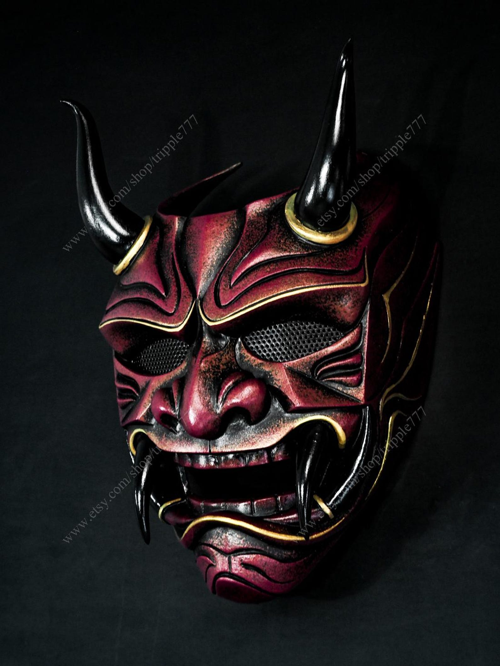 Oni Samurai Airsoft Mask, Halloween Costume BB Gun Assassin Demon ...