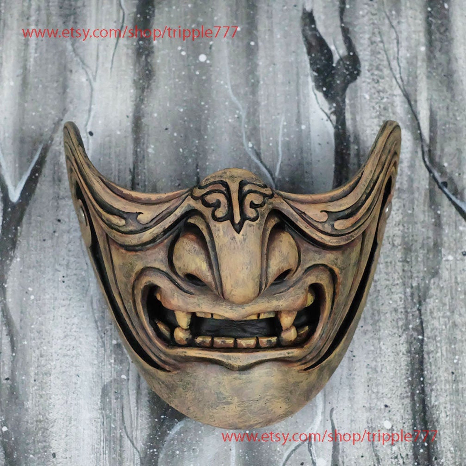 Samurai Mask Mempo Menpo Armor Sword Suit for Shogun Bushido | Etsy