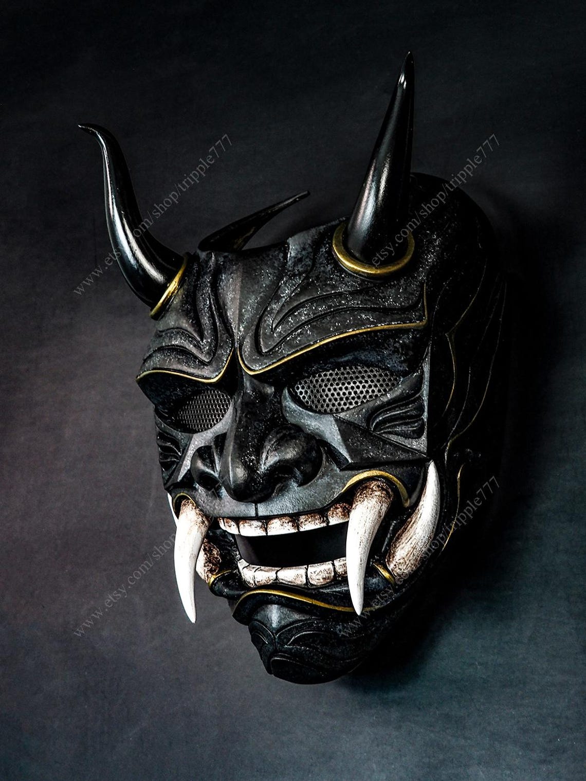 Oni Samurai Airsoft Mask, Halloween Costume BB Gun Assassin Demon ...