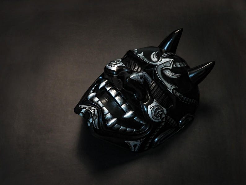 Japanese Hannya Airsoft Mask Samurai Oni Kabuki Noh Evil Demon Devil ...